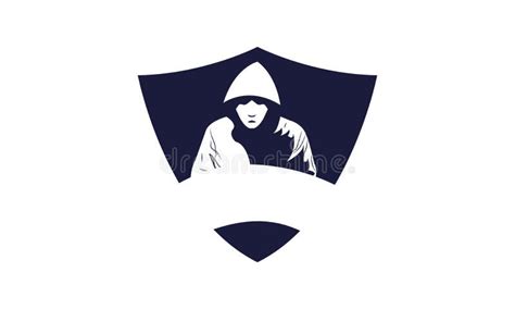 Hacker Logo Design Cyber Security Hacker Anonymous Hacker Logo Template Stock Vector
