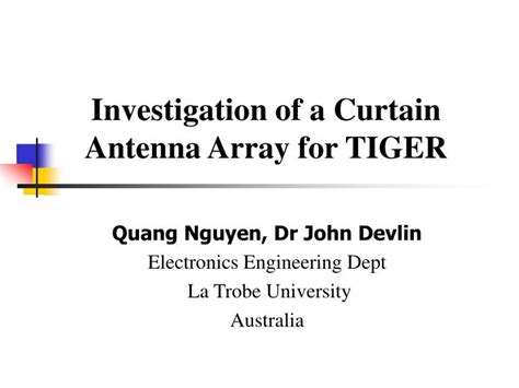 PPT Investigation Of A Curtain Antenna Array For TIGER PowerPoint Presentation ID