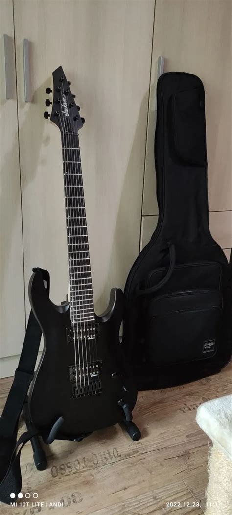 Jackson Js22 7 Dinky 7 String Satin Black B Stock Elektromos Gitár