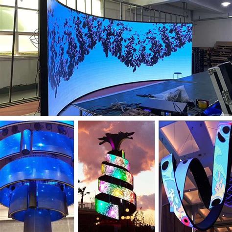 P1 2 P1 5 P2 5 Indoor Flexible Cylindrical Board Video Wall Curved Panel Flexible LED Display
