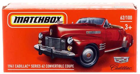Matchbox Power Grabs 1941 Cadillac Series 62 Convertible Coupe Diecast