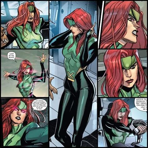 An Image Of A Woman With Red Hair And Green Eyes In A Comic Book Page