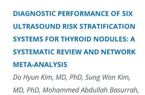 BÀi SoẠn VỀ SiÊu Âm ChẨn ĐoÁn Which Risk Stratification System Is Best For Thyroid Nodules