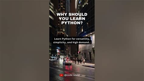 Why Should You Learn Python Shorts Python Youtube