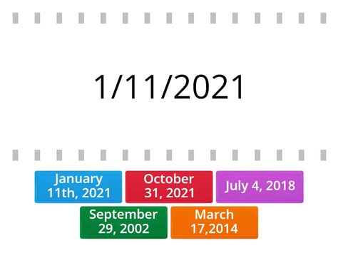 Matching Dates Find The Match