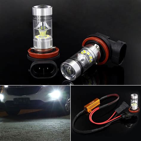 2pcs No Error H8 H11 Car Led Fog Lights Bulb Canbus White For Vw Passat