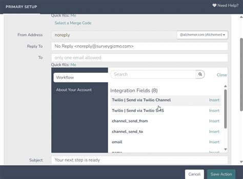 Twilio Integration For Alchemer Workflow Alchemer He