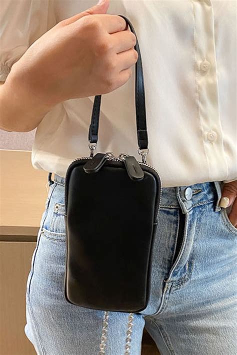 라빈스 직사각 핸드폰백 블랙아이보리옐로우퍼플민트그레이