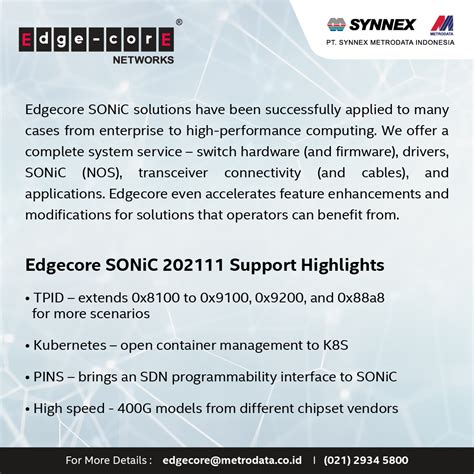Edgecore Networks New Edgecore Sonic Website Launch Synnex Metrodata Indonesia