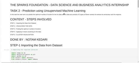 Kedari N On Linkedin Datascience Thesparksfoundation Gripsept21