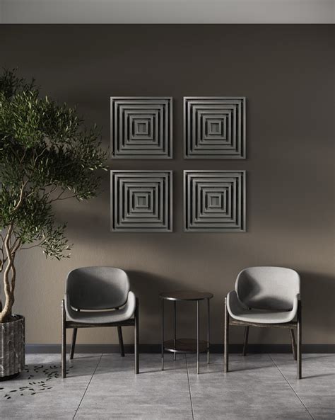 Solid Wood Concentric Square Mossartinstallations