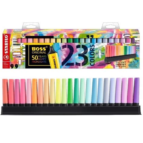 Stabilo Boss Deskset Resaltadores x 23 edición aniversario PaperStop