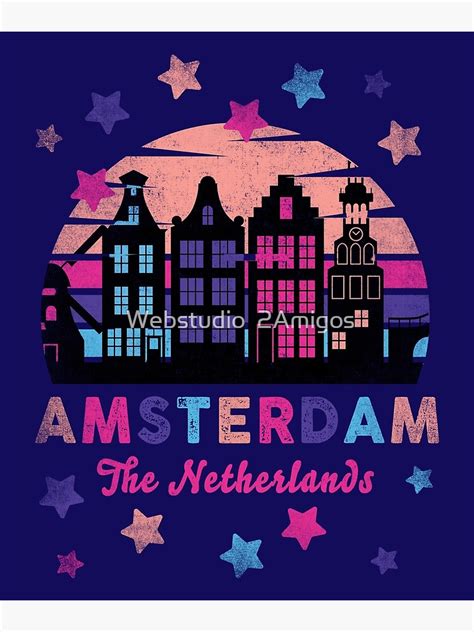 Lámina Fotográfica Amsterdam Países Bajos Recuerdo Colorido
