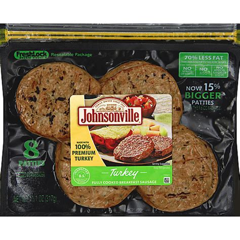 Johnsonville Turkey Sausage Patties 8 Ea Sausages Price Cutter