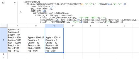 Google Sheets Combine Duplicate Items And Sum Up Values Within A