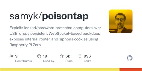 Github Samykpoisontap Exploits Lockedpassword Protected Computers Over Usb Drops