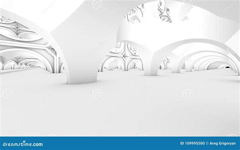 White Architectural Background 3d Parametric Rendering Stock Illustration Illustration Of