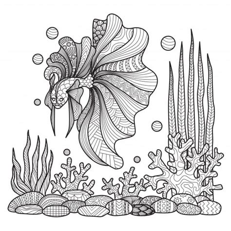 손으로 그린 된 물고기 배경 Eps Uidownload