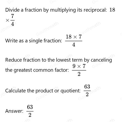 solved what is 18 4 7 ？ give your answer as a fraction in its lowest