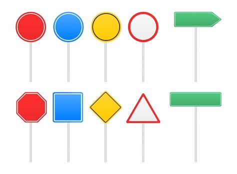 Premium Vector Set Of Road Signs Illustration
