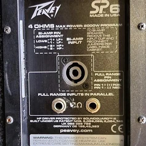 Speaker Amplifier 피베이 Peavey Sp6 스피커 대형스피커 On Bunjang Global Site