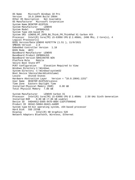 Systeminfo Pdf