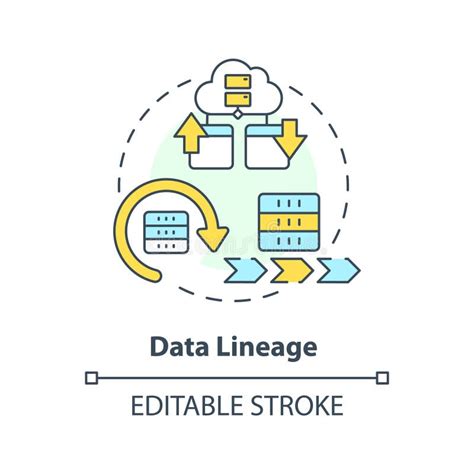 Data Lineage Concept Icon Stock Illustration Illustration Of Lineage