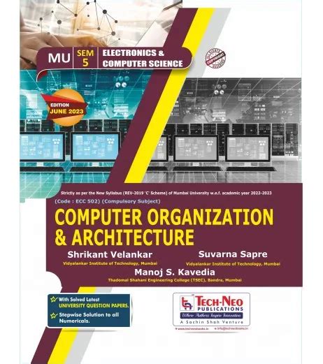 Computer Organization And Architecture Sem 5 Eandcs Engineering Techneo Publication Mumbai