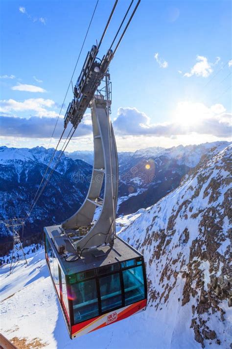 Campitello Di Fassa Ski Resort In Val Gardena Valley Editorial Image