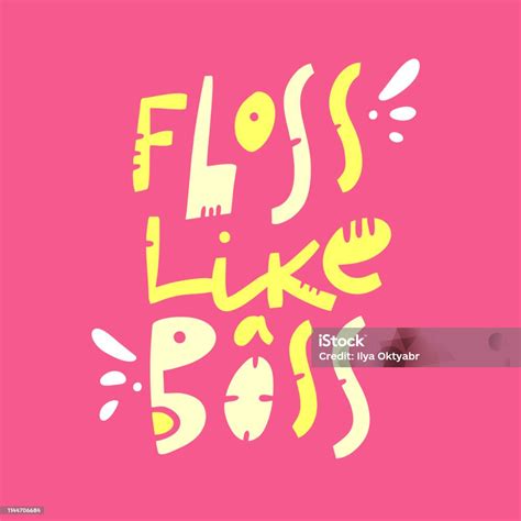 보스 손으로 그려진 된 벡터 레터링 문구 처럼 플로스 현대 타이포 그래피 분홍색 배경에 고립 교육에 대한 스톡 벡터 아트 및