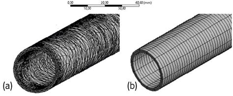 Mesh Detail A Default Coarse And B Refined Download Scientific