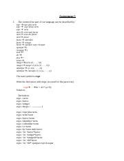 CSCI 621 Assingment 5 Docx Assignment 5 1 The Context Free Part Of