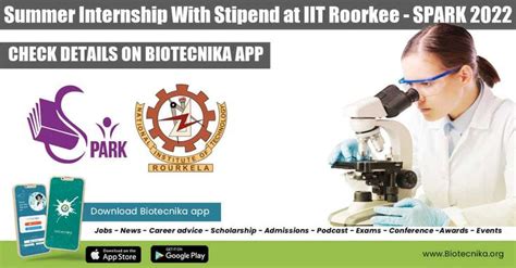 Summer Internship With Stipend At Iit Roorkee Spark 2022