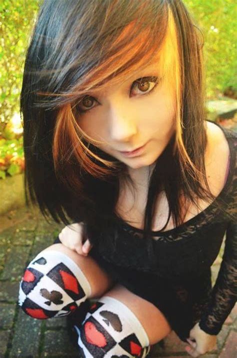 Brown And Blonde I Love Her Socks Emo Scene Hair Emo Hair Hair Hair
