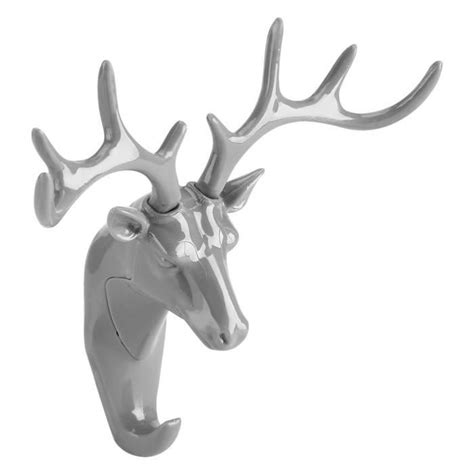 ARAMOX crochet de suspension mural Creative Cerf Head Auto Adhésif Crochet Mural Cintre Porte