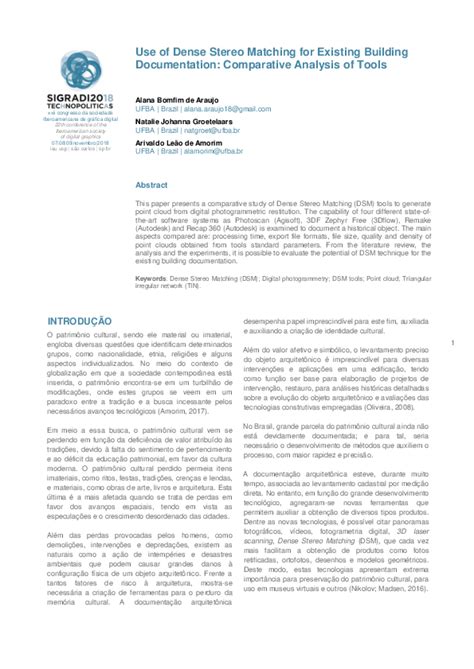 Pdf Use Of Dense Stereo Matching For Existing Building Documentation Comparative Analysis Of