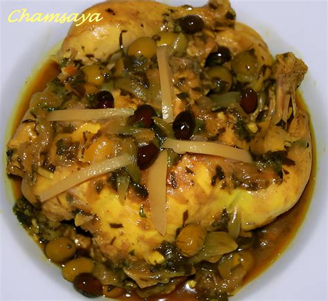 Recette De Tajine Poulet Olives Et Citron Confit