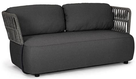 Casa Padrino Luxus Gartensofa Anthrazit Grau Schwarz 167 X 86 X H