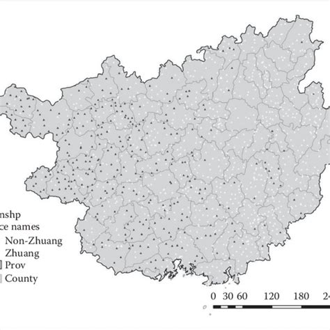3 Zhuang And Non Zhuang Place Names In Guangxi China Download Scientific Diagram