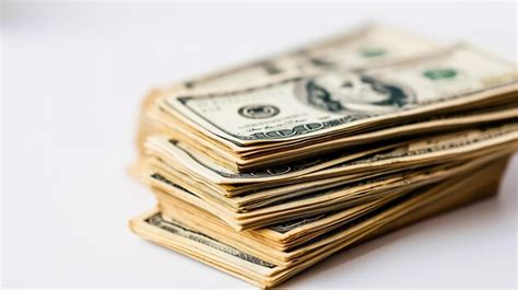 Premium Photo Stacks Of Dollar Banknotes On A White Background
