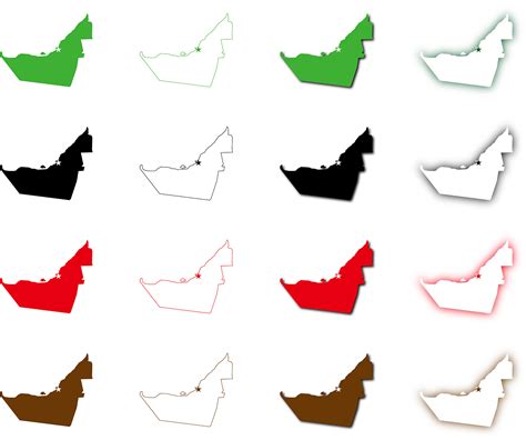 アラブ首長国連邦のフリー素材地図 世界地図