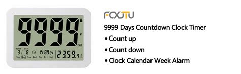 fcxjtu digital countdown days timer clock 9999 days count down days