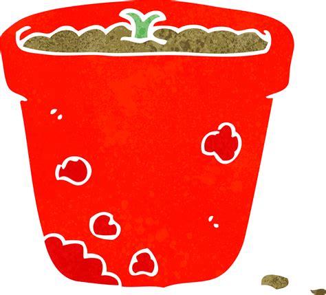 Pot De Fleur De Dessin Animé 45035871 Png