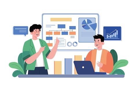 Premium Vector Business Workflow Illustration Concept On White Background