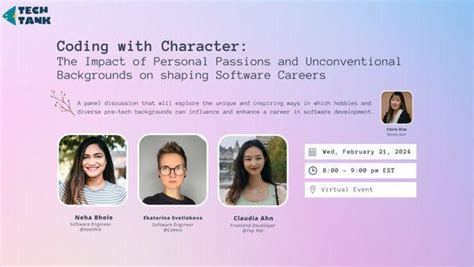 Techtank On Linkedin Coding With Character Virtual Wed Feb 21 2024 800 Pm Meetup