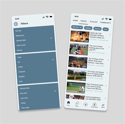 YouTube App Redesign UX UI Design Behance