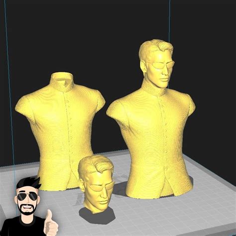Neo Matrix Keanu Reeves Bust 3d Model 3d Printable Cgtrader