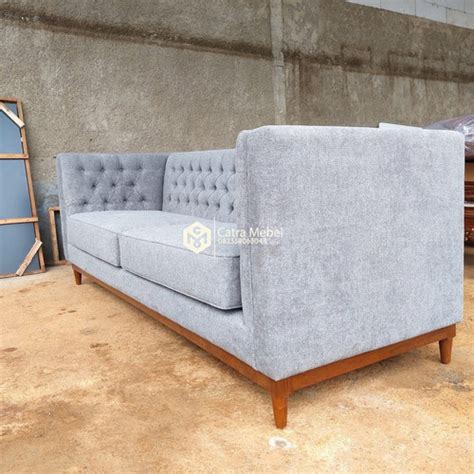 Jual Sofa Santai Minimalis Modern Rangka Kayu Jati Kab Jepara Catra Mebel Tokopedia