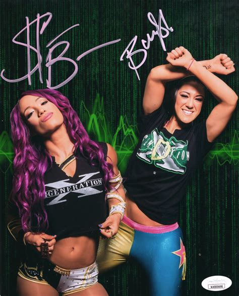 Bayley Sasha Banks Dx 8x10 Wwe Funhouse Metallic Jsa Certed Photo Si