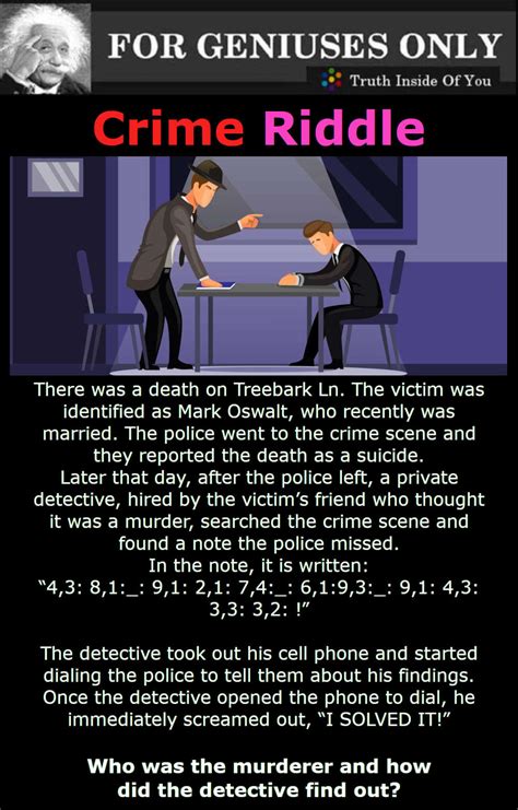 Crime Riddle Truth Inside Of You
